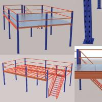 China 8 Ton Industrial Steel Mezzanine Platform Storage Loft Racking Customizable for sale