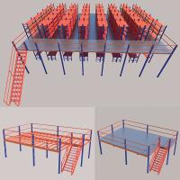 China Multi Level Storage Mezzanine Rack 12000mm Mezzanine Flooring Systems 100-2000kg Capacity for sale