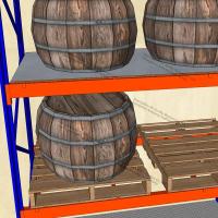 China 4 Tier CE Factory Pallet Racking 3T Commercial Shelving Units Industrial Storage for sale