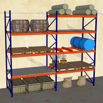 China 4 Tier CE Factory Pallet Racking 3T Commercial Shelving Units Industrial Storage for sale