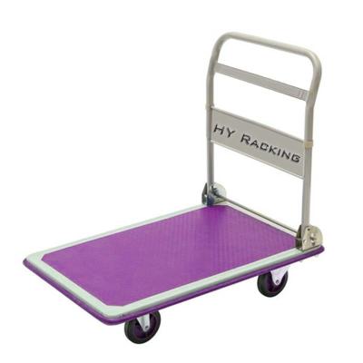 China ODM Folding Heavy Duty Platform Trolley 500kg Noiseless Purple for sale
