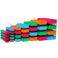 China Stackable Plastic Storage Bins Wall Mounted Pegboard Hook Set 8 Layer Custom for sale