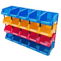 China Stackable Plastic Bins 53kg Capacity Garage Storage Wall Mount System 44pc for sale