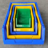 China 5Lbs 2kg Plastic Stacking Boxes Front Opening Storage Containers Garage 50kg Capacity for sale