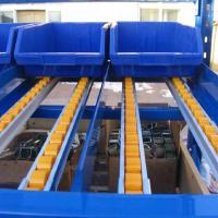 China ODM Blue Gravity Flow Rack System 390mm Roller Racking for Warehouse Storage for sale