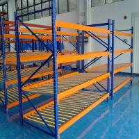 China ODM Blue Gravity Flow Rack System 390mm Roller Racking for Warehouse Storage for sale