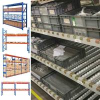 China ODM Blue Gravity Flow Rack System 390mm Roller Racking for Warehouse Storage for sale
