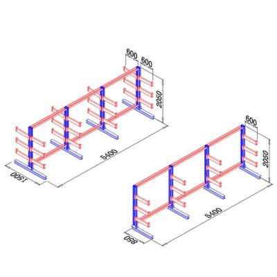 China 100mm Warehouse Cantilever Racking Systems SGS Industrial Cantilever for sale