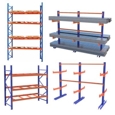 China 1500kg Heavy Duty Cantilever Steel Rack Single Sided Industrial Storage Shelving Customizable for sale