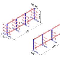 China Sgs Timber Storage Racking Systems 4.5T Cantilever Rack Shelf for sale