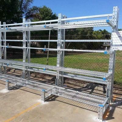 China Heavy Duty Cantilever Racking System 2500kg Capacity Industrial Pipe Storage Rack for sale