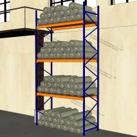 China SGS Stackable Metal Racks Four Tires Long Span Shelving System 2000kg Capacity for sale