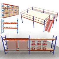 China SGS Stackable Metal Racks Four Tires Long Span Shelving System 2000kg Capacity for sale