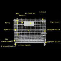 China ODM Warehouse Storage Cages 500kg Wire Security Powder Coated for sale