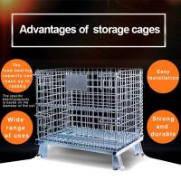 China ODM Warehouse Storage Cages 500kg Wire Security Powder Coated for sale