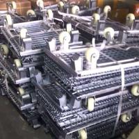 China 1000kg Heavy Duty Wire Mesh Storage Cage with Traction for Warehouse for sale