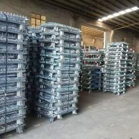 China 1000kg Heavy Duty Wire Mesh Storage Cage with Traction for Warehouse for sale