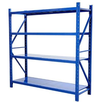 China 400kg Medium Duty Rack ISO9001 Boltless Garage Shelving Blue for sale