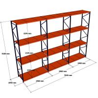 China Q235B Light Duty Storage Racks 450kg Capacity Powder Coated Commercial Shelving for sale