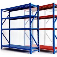 China Four Layers Light Duty Metal Shelving 0.2T Adjustable Warehouse Storage Rack Cold Rolled Steel for sale