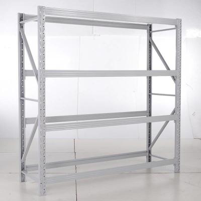 China Light Duty Shelving 0.1T Capacity Q235B Steel Long Span Warehouse Racking Adjustable 50mm Pitch for sale