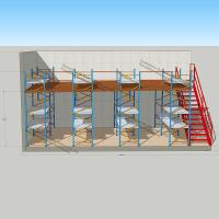China Multi Level Mezzanine Racking System 2.5 Tons Mezzanine Warehouse Storage for sale