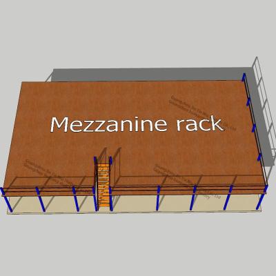 China Fire Rated Mezzanine Racking System ODM Custom Steel Pallet Rack 1000kg Capacity for sale