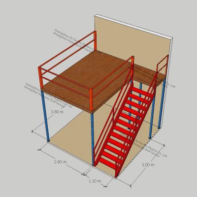 China Q235B Rack Supported Mezzanine Floor System 5000kg Heavy Duty Customizable for sale