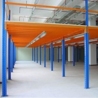 China Rack Supported Mezzanine Floor Q235B Cold Rolled Steel Powder Coated Custom Size for sale