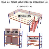 China 3 Tier Mezzanine Racking System Plywood Board Storage Platform 500kg Capacity for sale