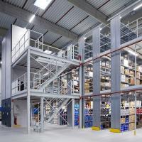 China 3 Tier Mezzanine Racking System Steel Warehouse Shelving 2000kg Capacity SGS for sale