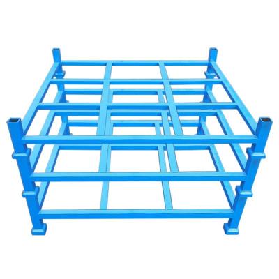 China Galvanized Stackable Pallet Rack 1200x1000mm Cold Rolled Steel Stacking Rack for sale
