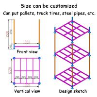 China Four Pillars Stackable Metal Pallets 2.5T Warehouse Stacking Systems Heavy Duty Cold Rolled Steel for sale
