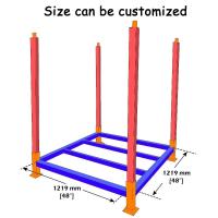China Four Pillars Stackable Metal Pallets 2.5T Warehouse Stacking Systems Heavy Duty Cold Rolled Steel for sale