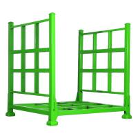 China 1500kg Stacker Rack Steel Q235B Stackable Tire Racks Green  Portable for sale
