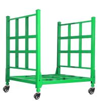 China 1500kg Stacker Rack Steel Q235B Stackable Tire Racks Green  Portable for sale