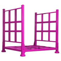 China Purple Stackable Steel Stillages SGS Stacking Rack Heavy Duty for sale