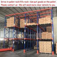 China Mobile Pallet Racking System CE Drive In Pallet Rack Cold Rolled Steel Custom Size for sale