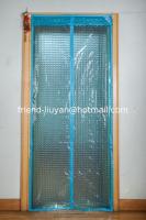 China Beautiful Printed Polyester Mesh Door Curtain with Magnetic Strips for Easy Shut Off for sale