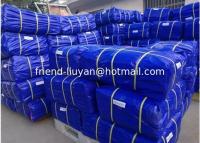 China Blue PE Tarpaulin Sheet 80gsm Heavy Duty Tarp Cover Waterproof UV Resistant 550N Tensile Strength for sale