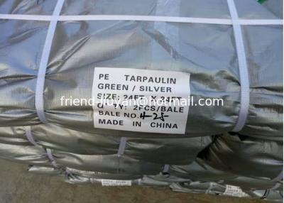 China UV Resistant Heavy Duty PE Tarpaulin 150gsm Grey Green Anti Friction Canvas Tarp for sale