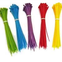 China 4.8x368mm Nylon Cable Colorful Zip Ties UV Treated Black Red Blue White for sale