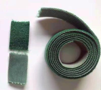 China Green Velcro Hook and Loop Tape Nylon Adhesive Magic Tape High UV Water Resistance Custom Size for sale