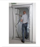 China Anti Dust Transparent PVC Zipper Door 10mm Thickness Magnetic Film Door for sale