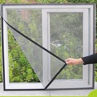 China Invisible Mesh Anti Mosquito Window Screen Net 1.5x1.2m Zipper DIY for sale