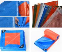China PE Tarpaulin Roll 50gsm-200gsm Waterproof UV Resistant Construction Truck Cover Fabric for sale