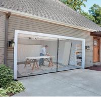 China Double Garage Screen Door Magnetic Middle Customized Mosquito Net  Door for sale