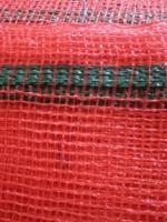 China Red PP Woven Mesh Bag for Onion Carrot Vegetable Packing 40x60cm 5-25kg Drawstring for sale