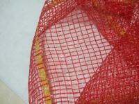 China Red PP Woven Mesh Bag for Onion Carrot Vegetable Packing 40x60cm 5-25kg Drawstring for sale
