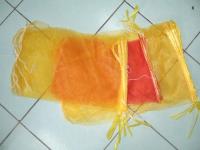 China Breathable PE Knitted Monofilament Tubular Mesh Bag with Drawstring 5kg-25kg for sale
